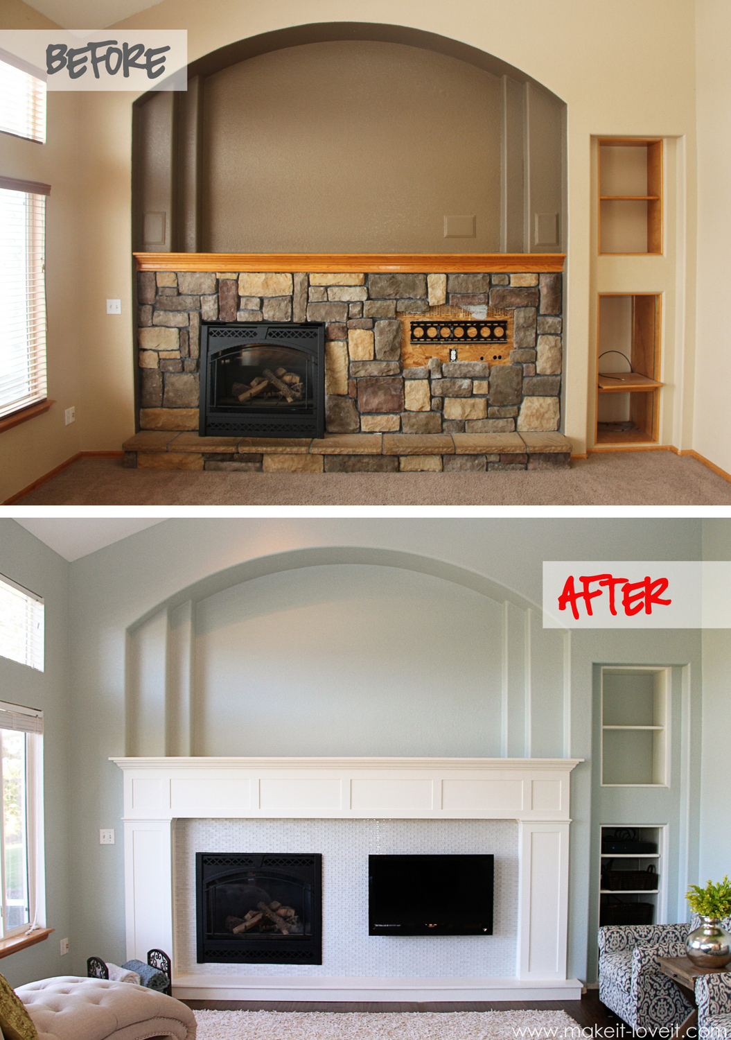 12 Brick Fireplace Makeover-Ideas To Update Your Old Fireplace – Home ...